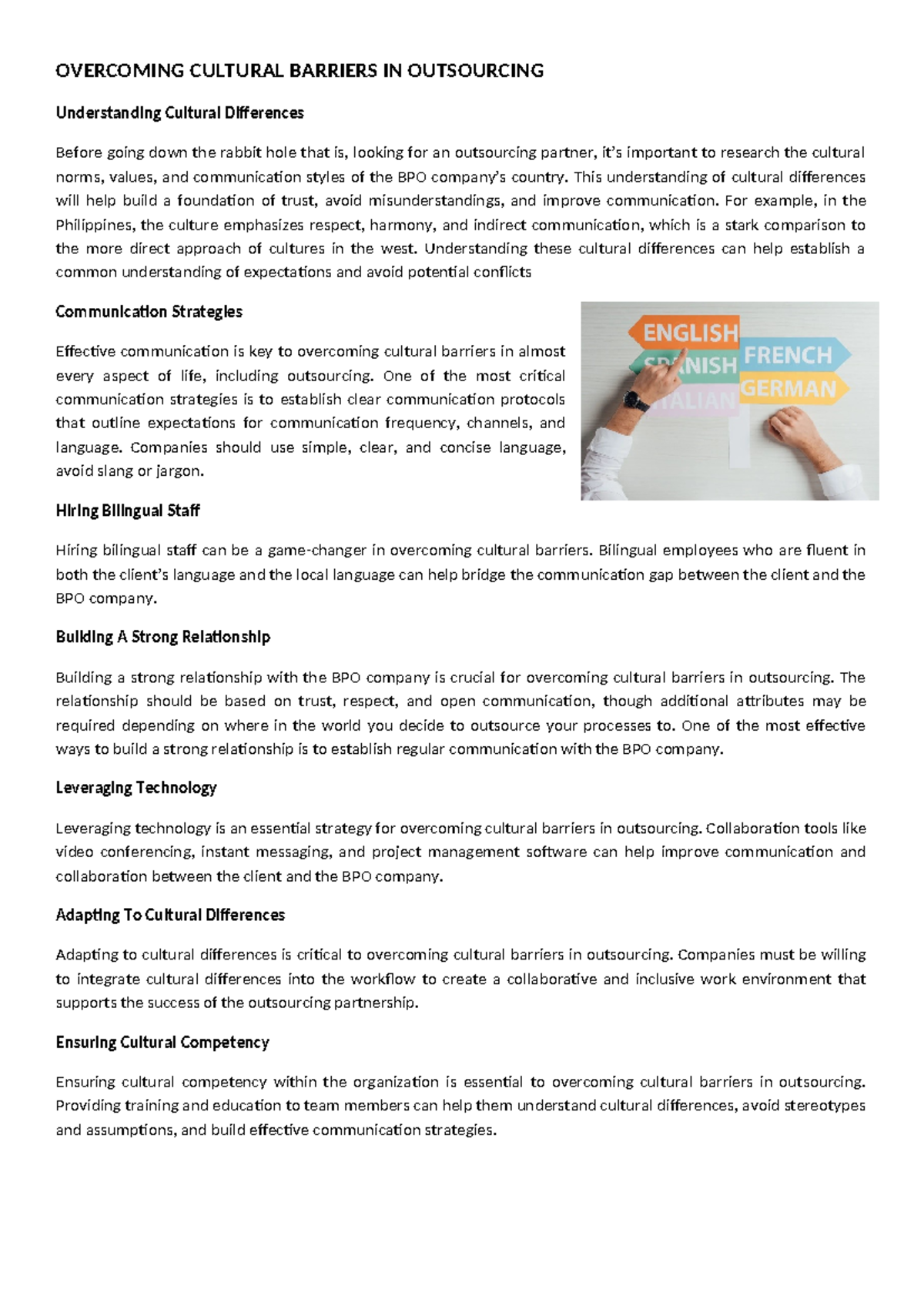 Overcoming-cultural-barriers - OVERCOMING CULTURAL BARRIERS IN ...