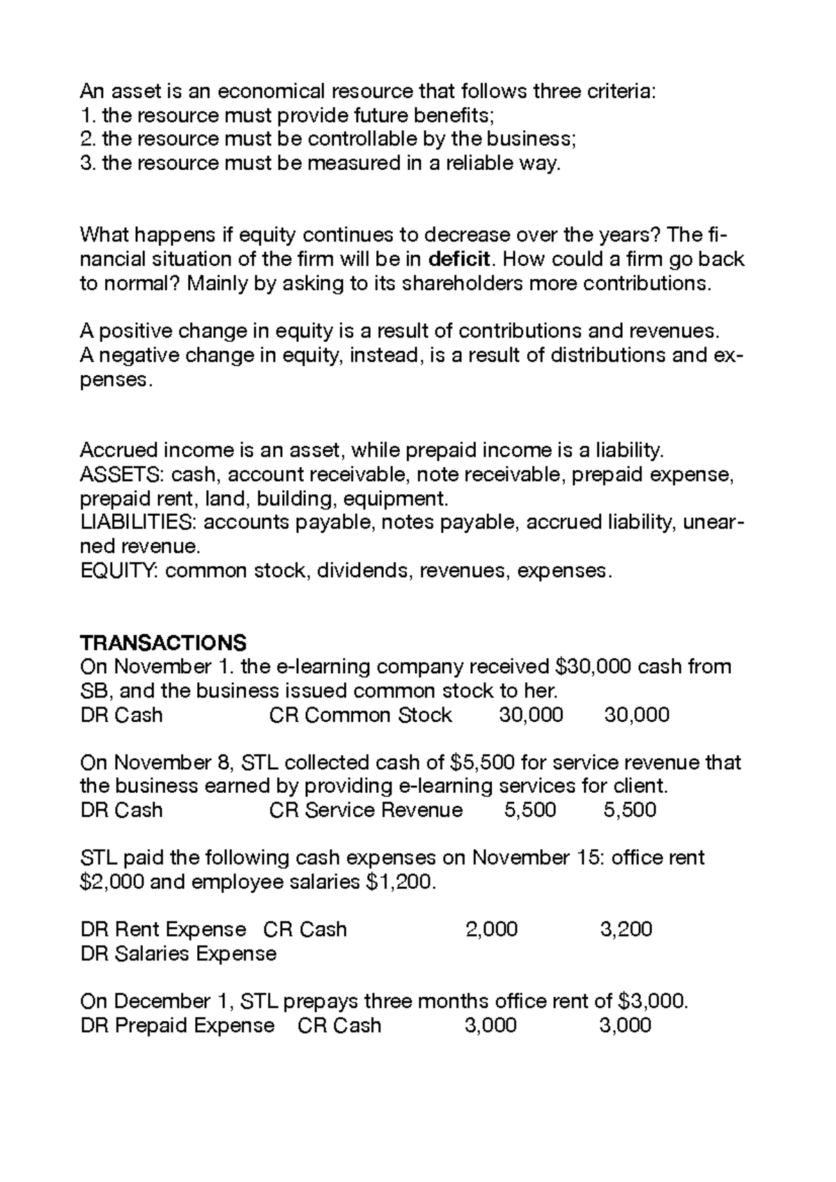 Teoria Accounting - An asset is an economical resource that follows ...