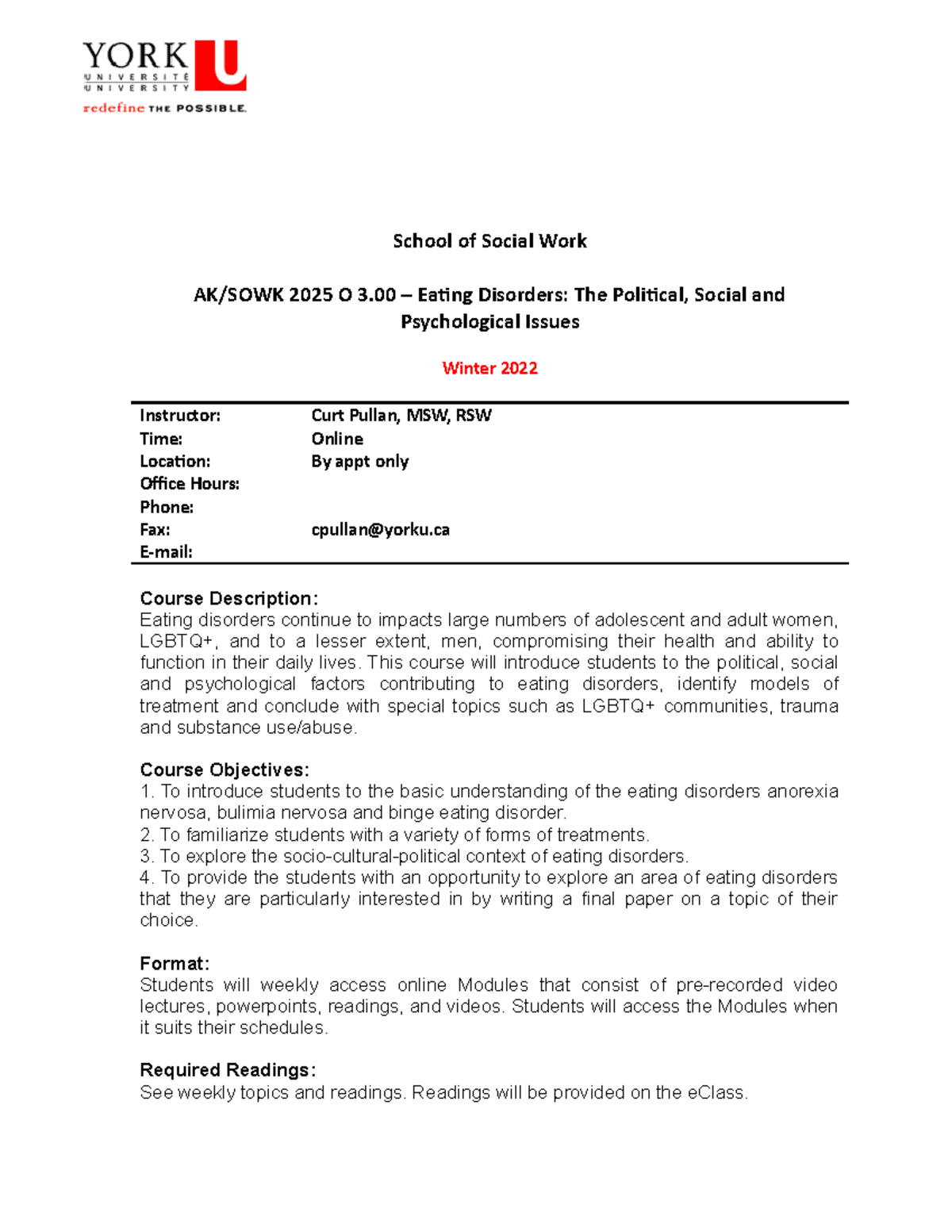 SOWK 2025 O - Eating Disorders- The Political, Social and Psychological ...