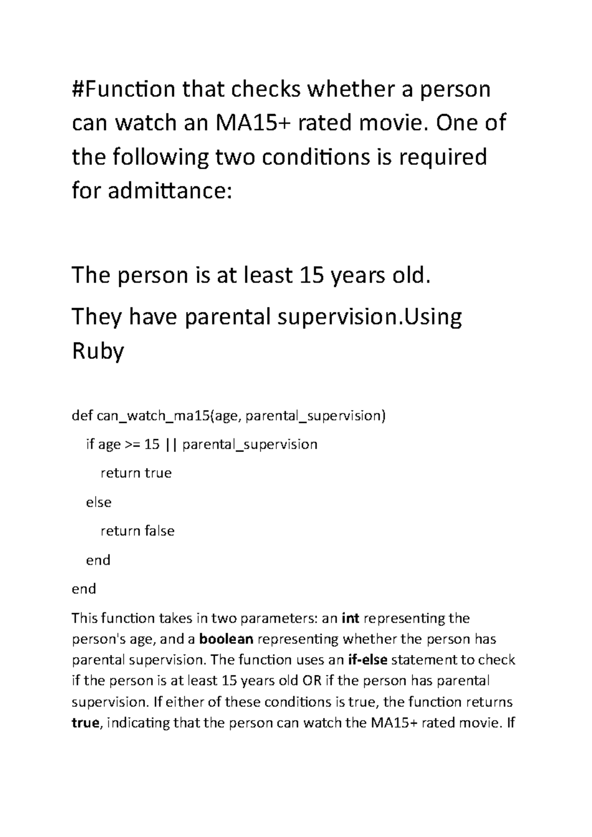 Person can watch an MA15 using ruby - #Function that checks whether a ...