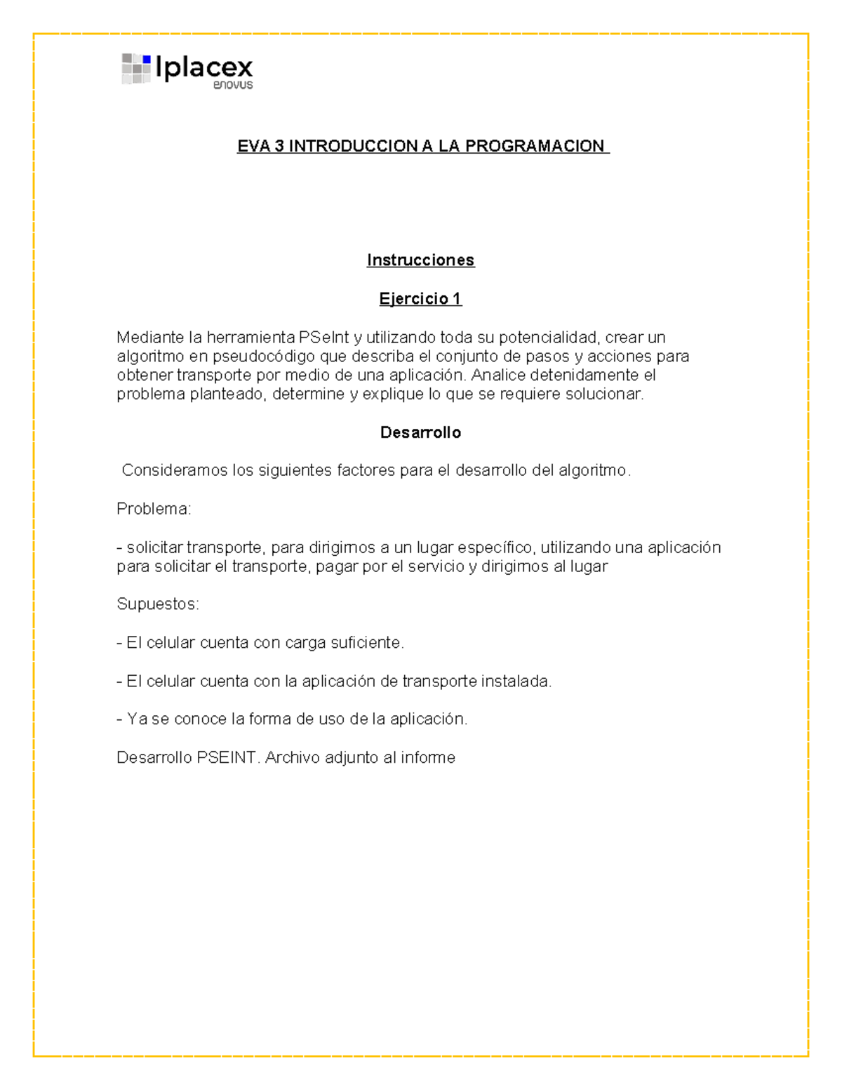 EVA 3 Introduccion A LA Programacion - EVA 3 INTRODUCCION A LA ...