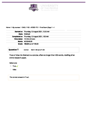 ENGL 1102 Unit 4 Learning Guide - Unit 4: Critical Thinking in Written Communication Topics: o ...