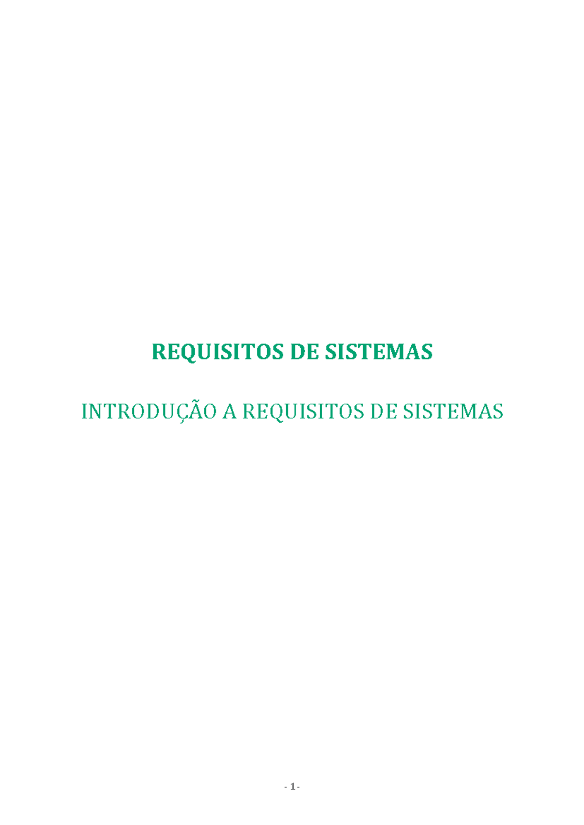 Introdução - Requisitos de sistemas - REQUISITOS DE SISTEMAS INTRODUÇÃO ...