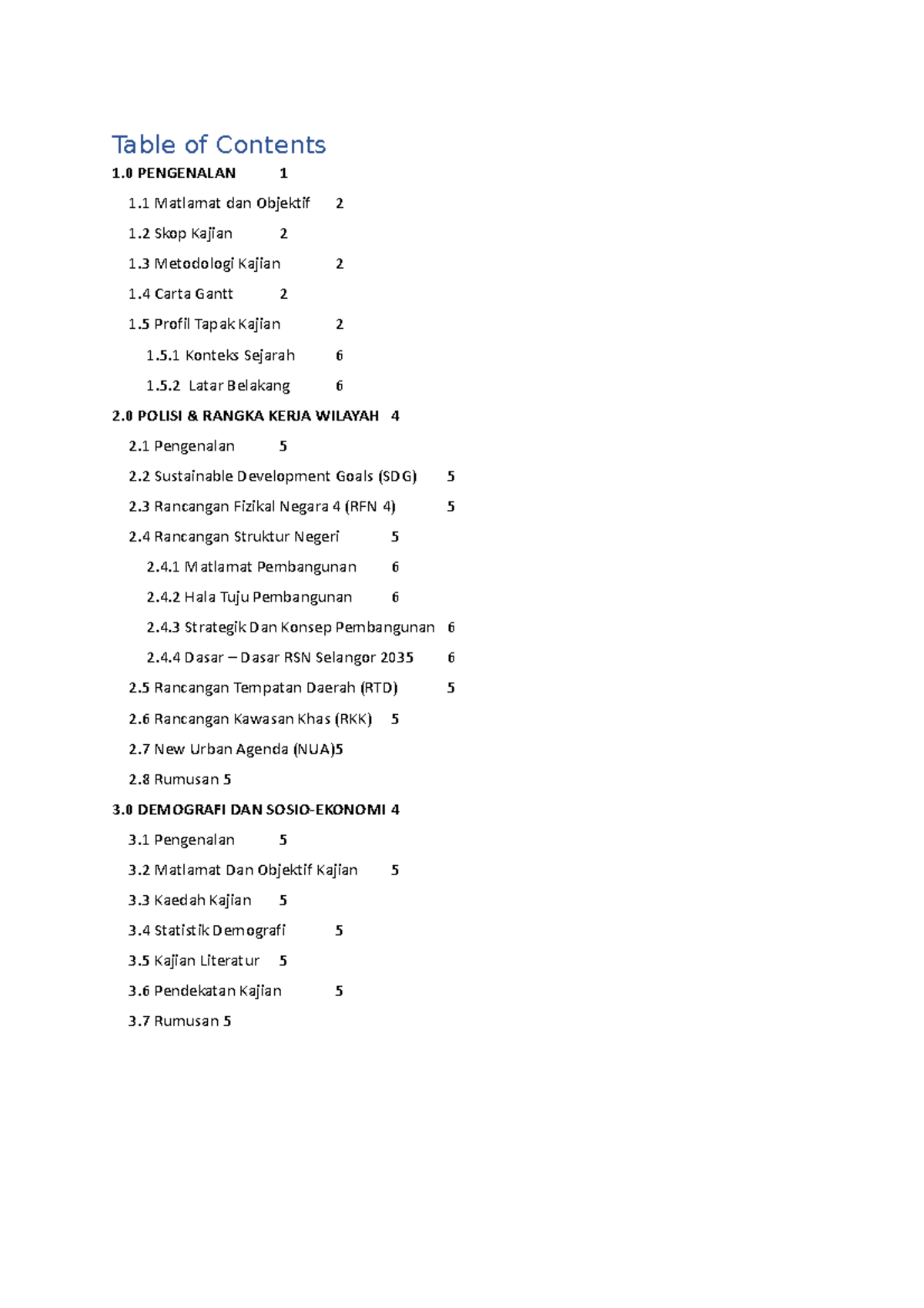 TOC (DRAF ONLY) - Nothing - Table of Contents 1 PENGENALAN 1 Matlamat ...