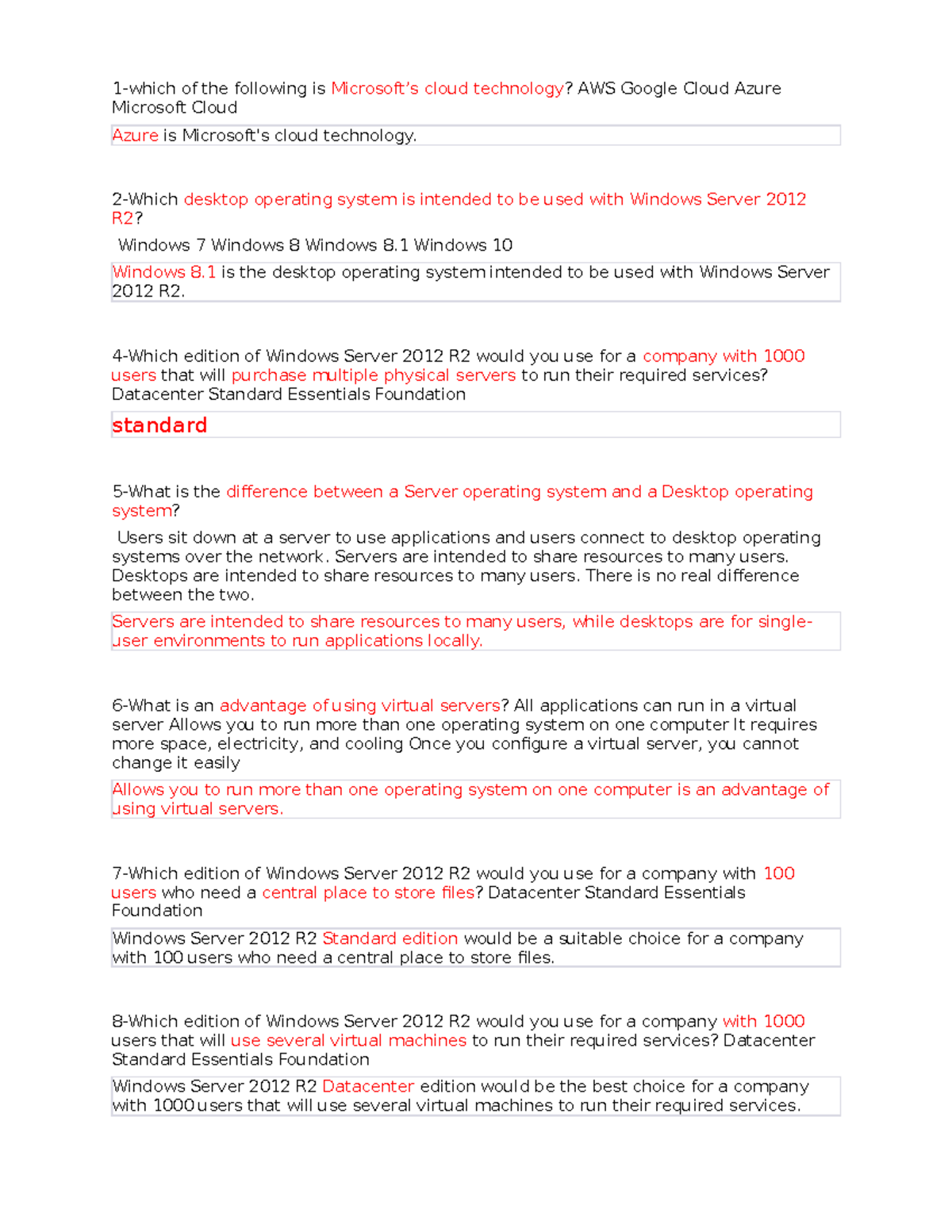 Quiz1 MST 100 - mandatory weekly quiz - 1-which of the following is Microsoft’s cloud technology ...