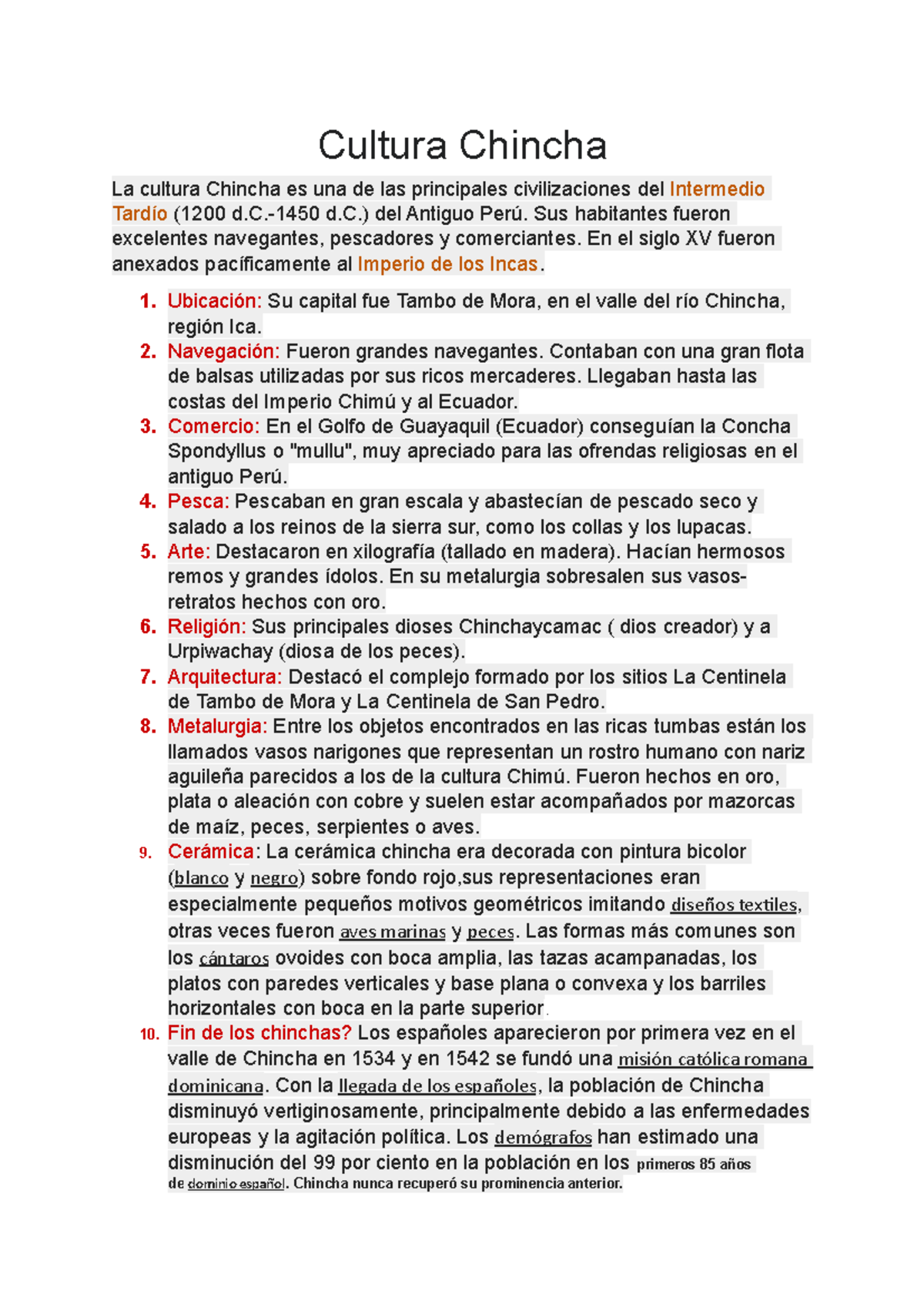 Cultura Chincha - Historia - Cultura Chincha La cultura Chincha es una ...