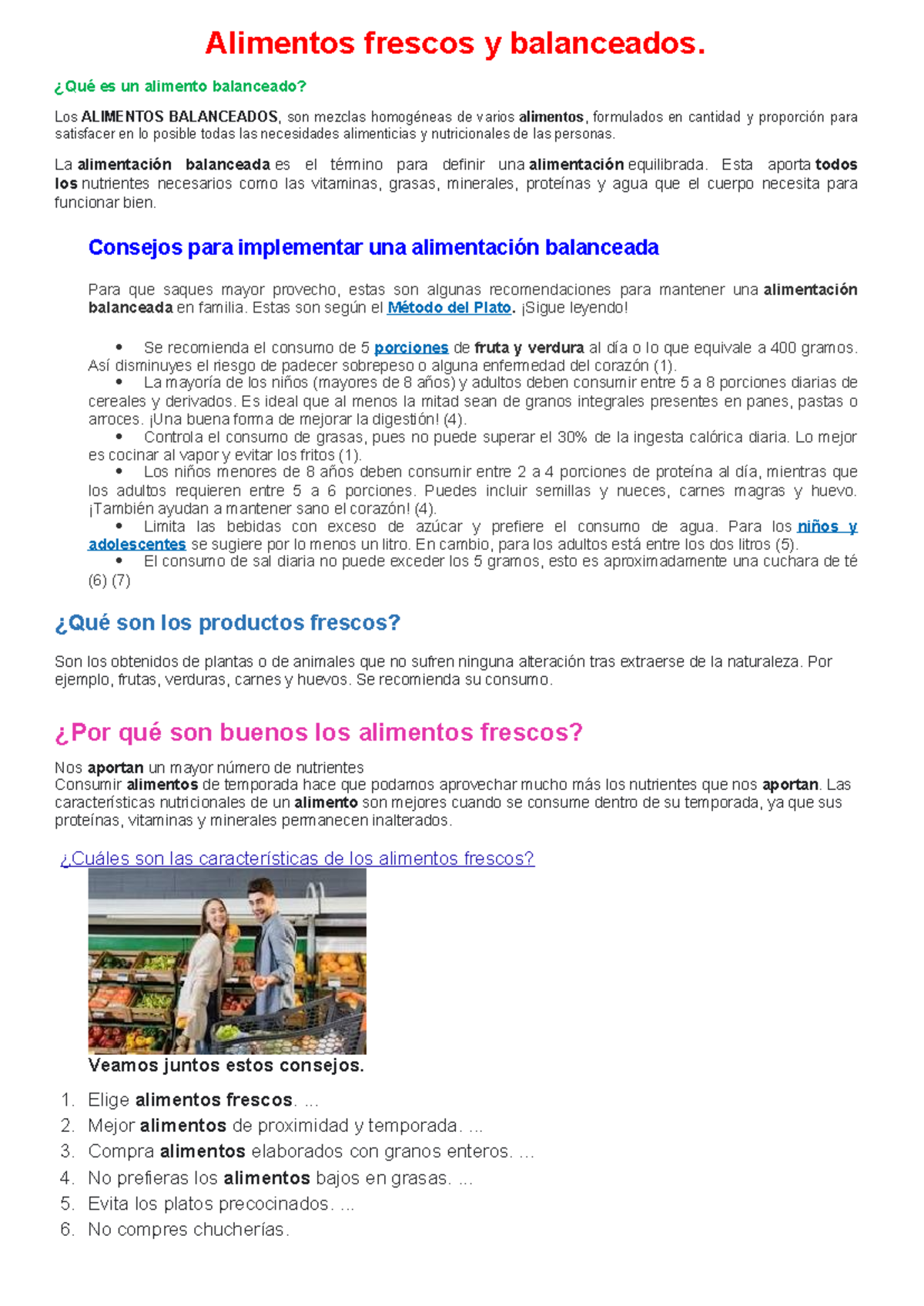 Alimentos frescos y balanceados - ¿Qué es un alimento balanceado? Los ...