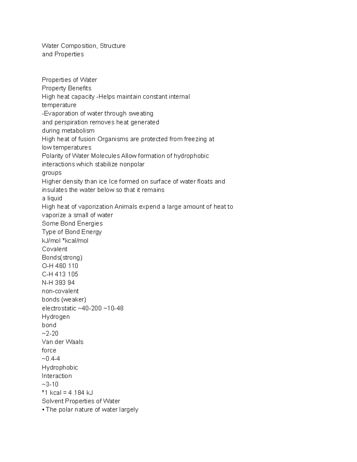 Water Composition, Structure and Properties - Water Composition ...