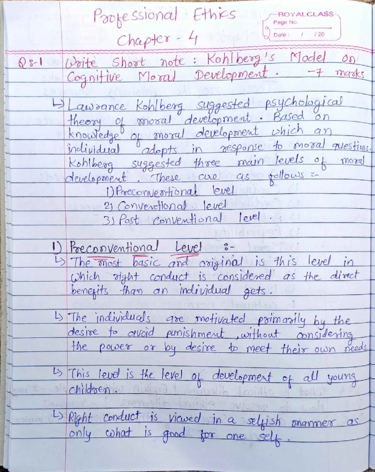 IMP questions analysis - Chapter 1: Ethics, Morality, and Indian Ethical Traditions 3 Marks ...