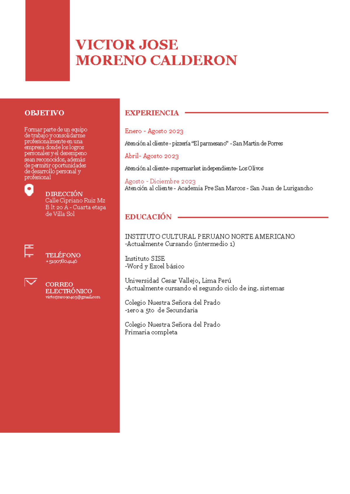 Cv 2.0 victor - Resumen Estructura de Datos - VICTOR JOSE MORENO ...