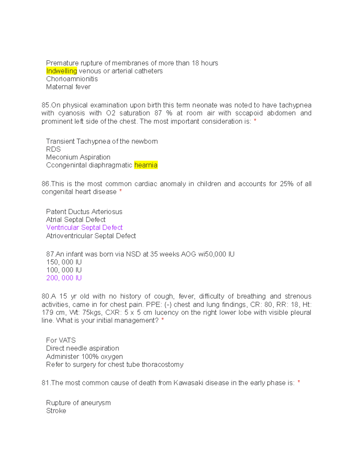 Corpus medical Biochem EXAM PART 1 - Premature rupture of membranes of ...