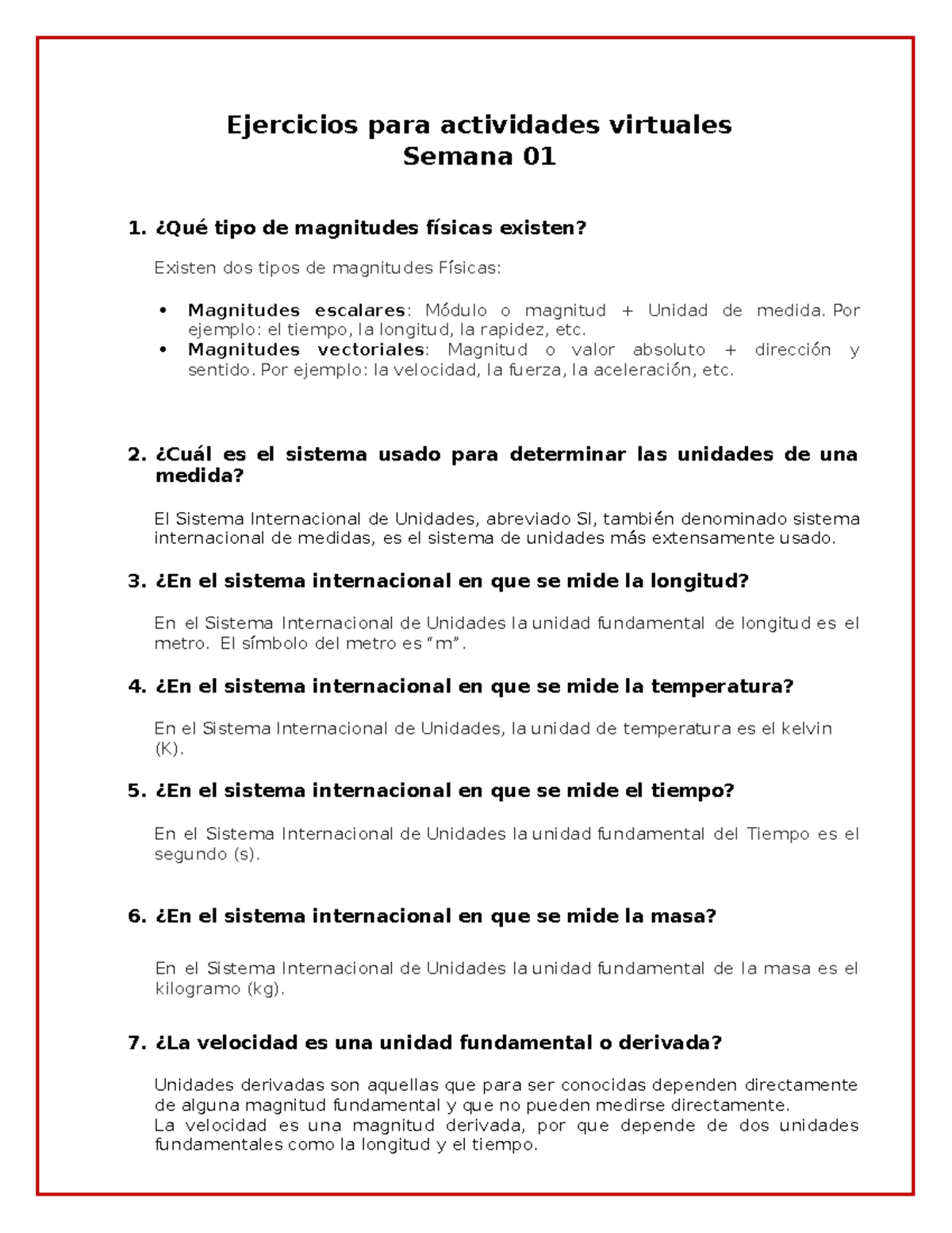 U1 S1 Ejercicios para actividades virtuales - Ejercicios para ...