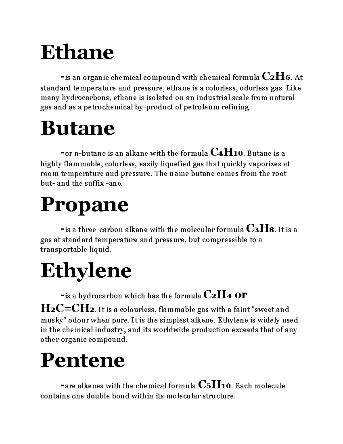 Ethane - Ethane - is an organic chemical compound with chemical formula ...