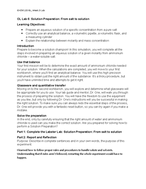 Lab report Wk 6 CHEM 120 - Cynthia Dayton Jose A Centeno Acosta Week 6 ...