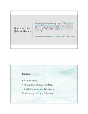 Class 5 - Grammar Point - csdfg - Grammar Point: Cooccurrents ...