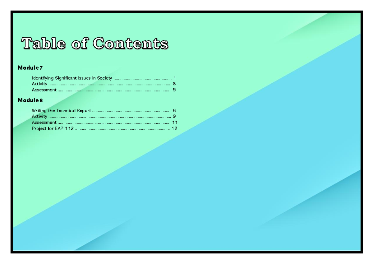 WEEK-9-15 CM MDL 4Q EAP112 - Module Identifying Significant Issues in ...