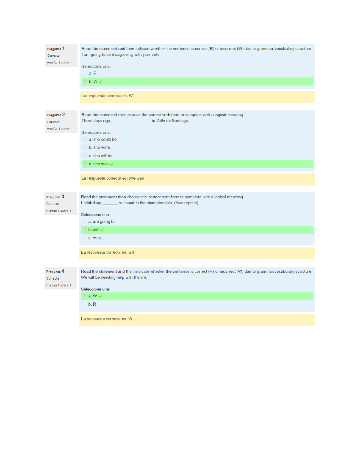 Assignment 1 Questionnaire U1 - Pregunta 1 Read the statement and then indicate whether the ...