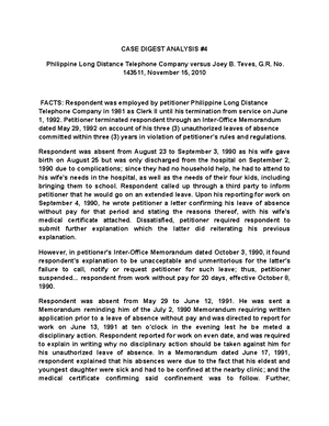 CASE Digest Analysis #5 - CASE DIGEST ANALYSIS Salette of Santiago, Inc. versus NLRC G. No ...