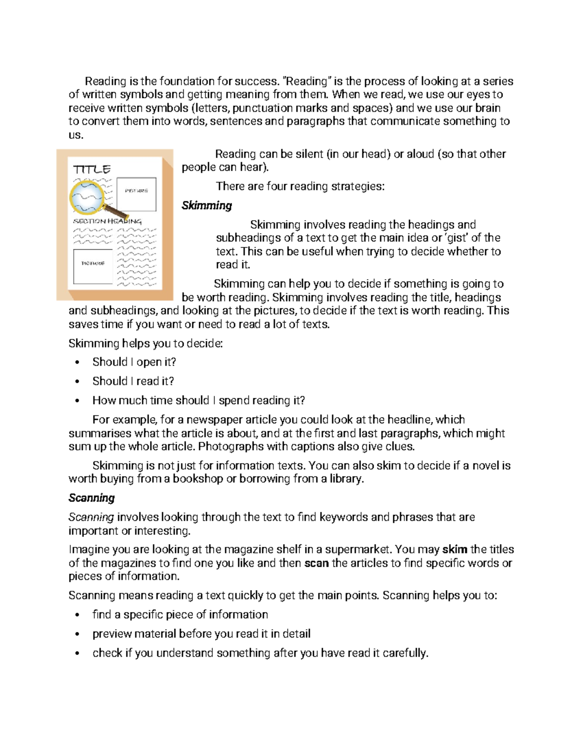 Reading- Styles - ssss - Reading is the foundation for success ...