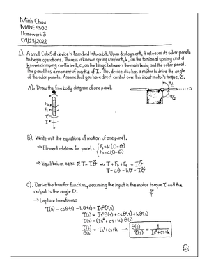 Modeling Mechanical Systems - MANE 4050 - Studocu