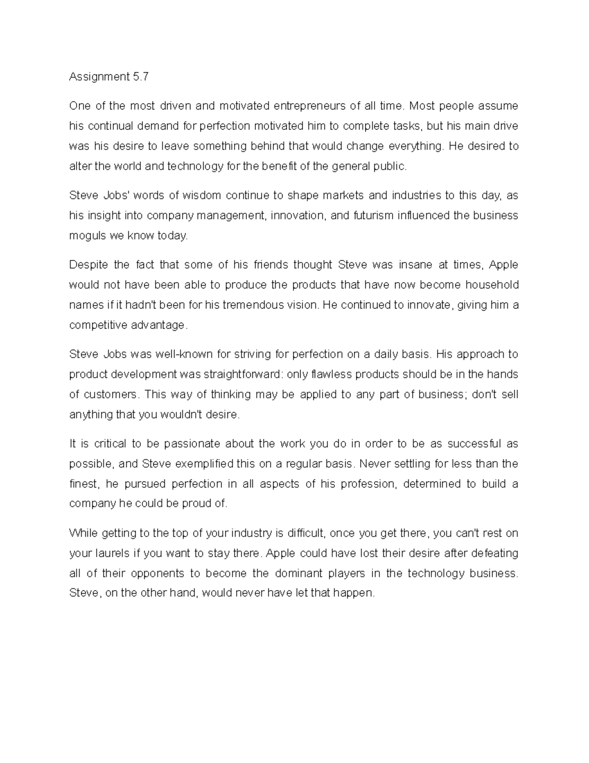 IE 5.7 engineering management module 5 operations - Assignment 5. One ...