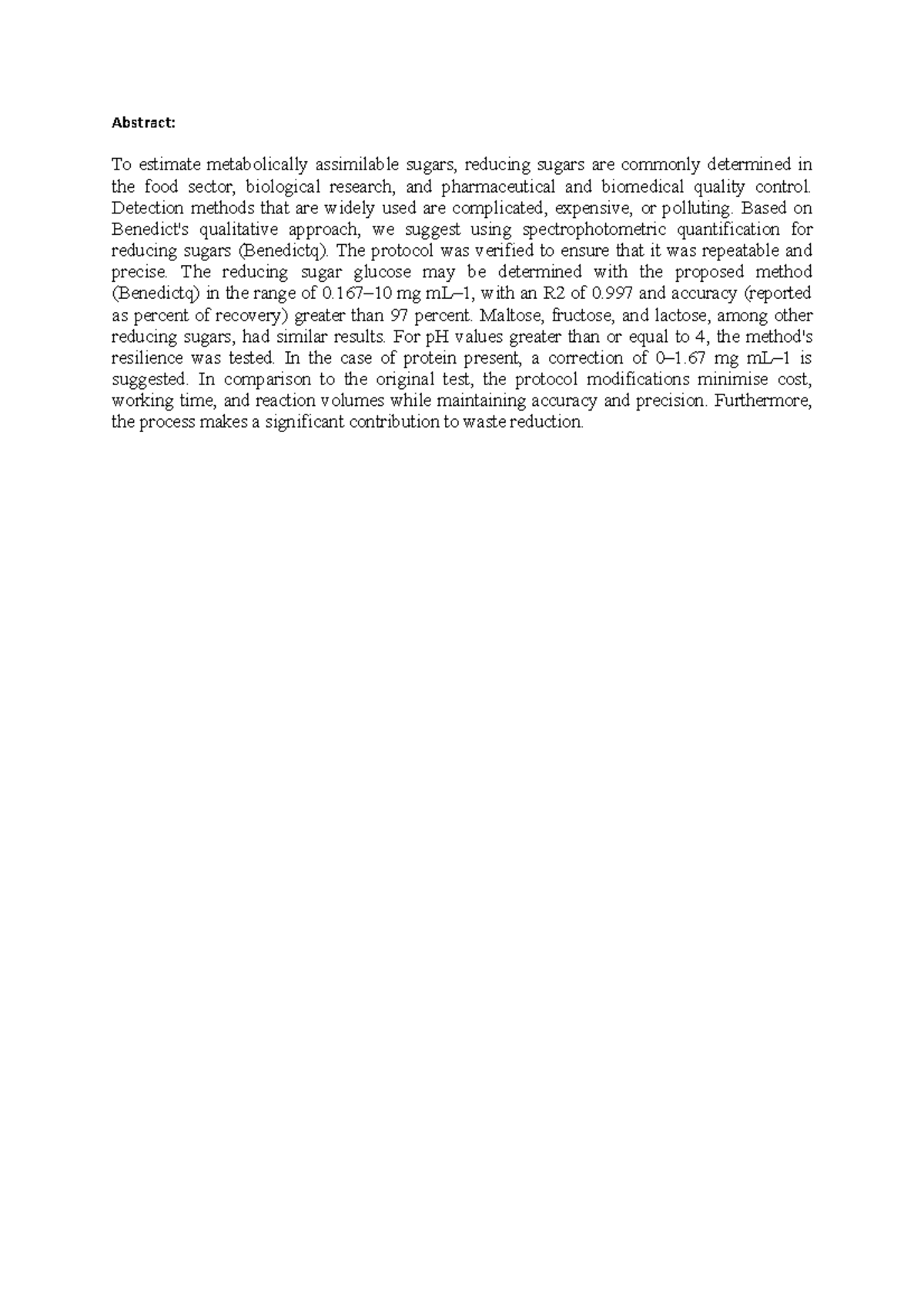 Abstract Biochem Lab very important - Business Statistics - CUST - Studocu