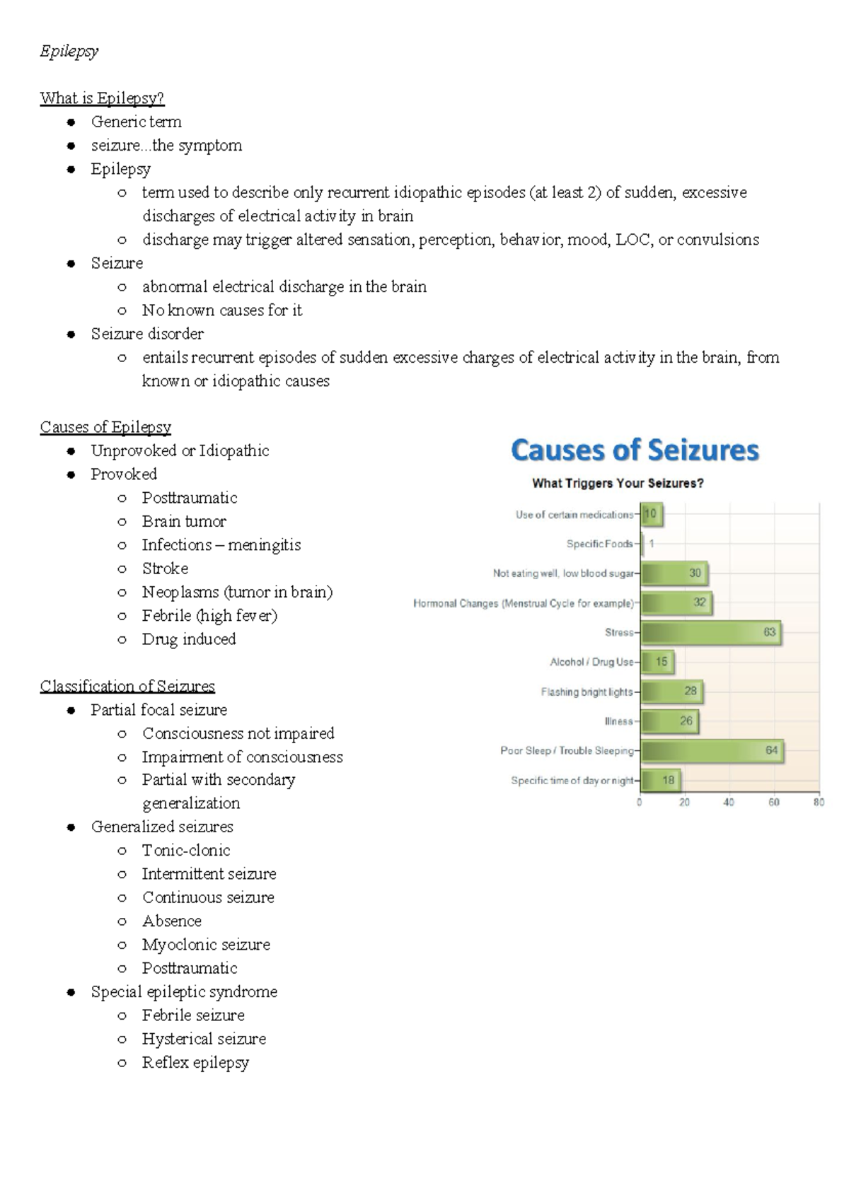 Epilepsy - Lecture notes 12 - Epilepsy What is Epilepsy? Generic term ...