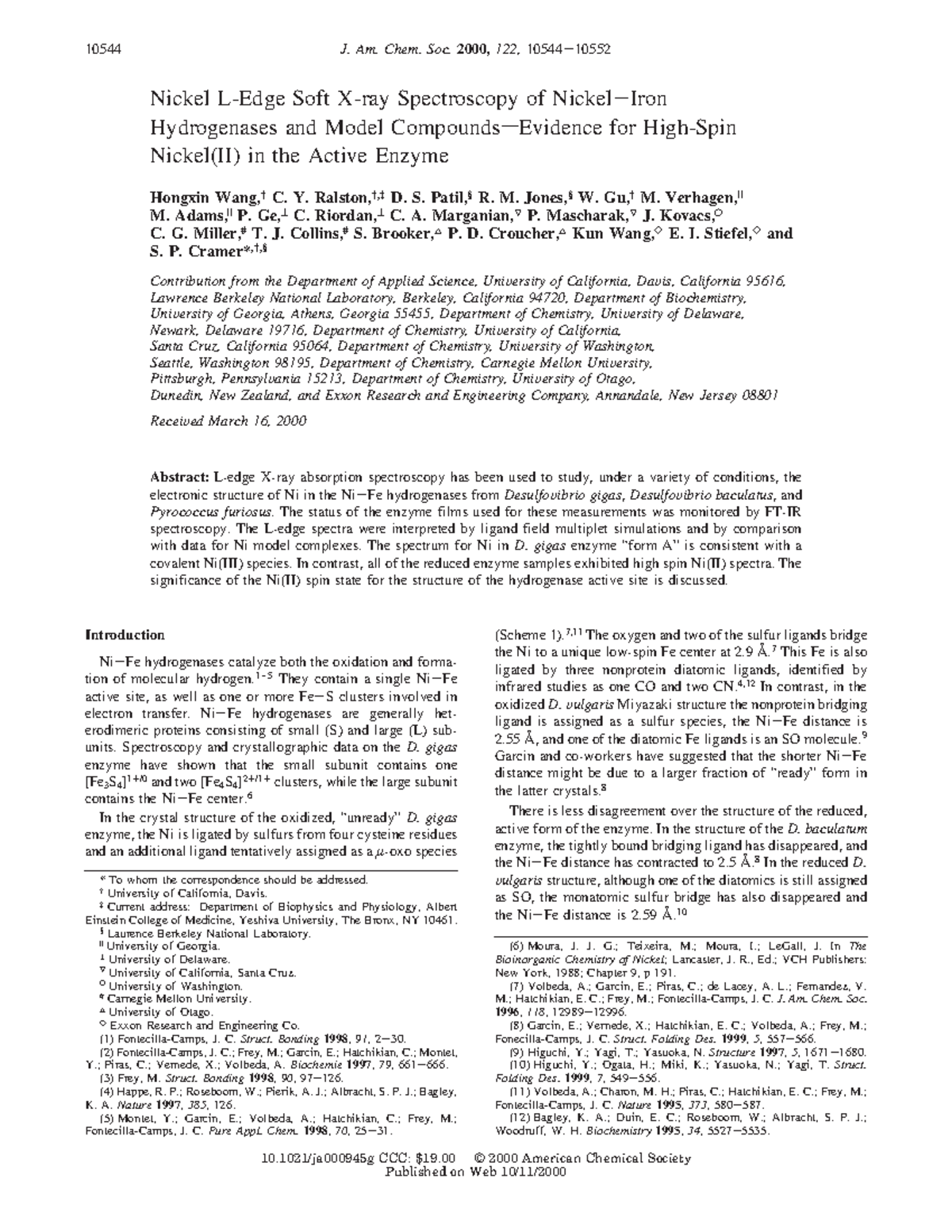 Nickel L Edge Soft X ray Spectroscopy of - Nickel L-Edge Soft X-ray ...