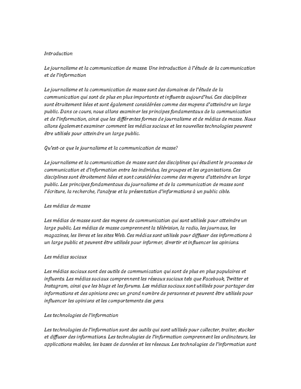 Journalism and Mass Communication Study Notes - Introduction Le ...