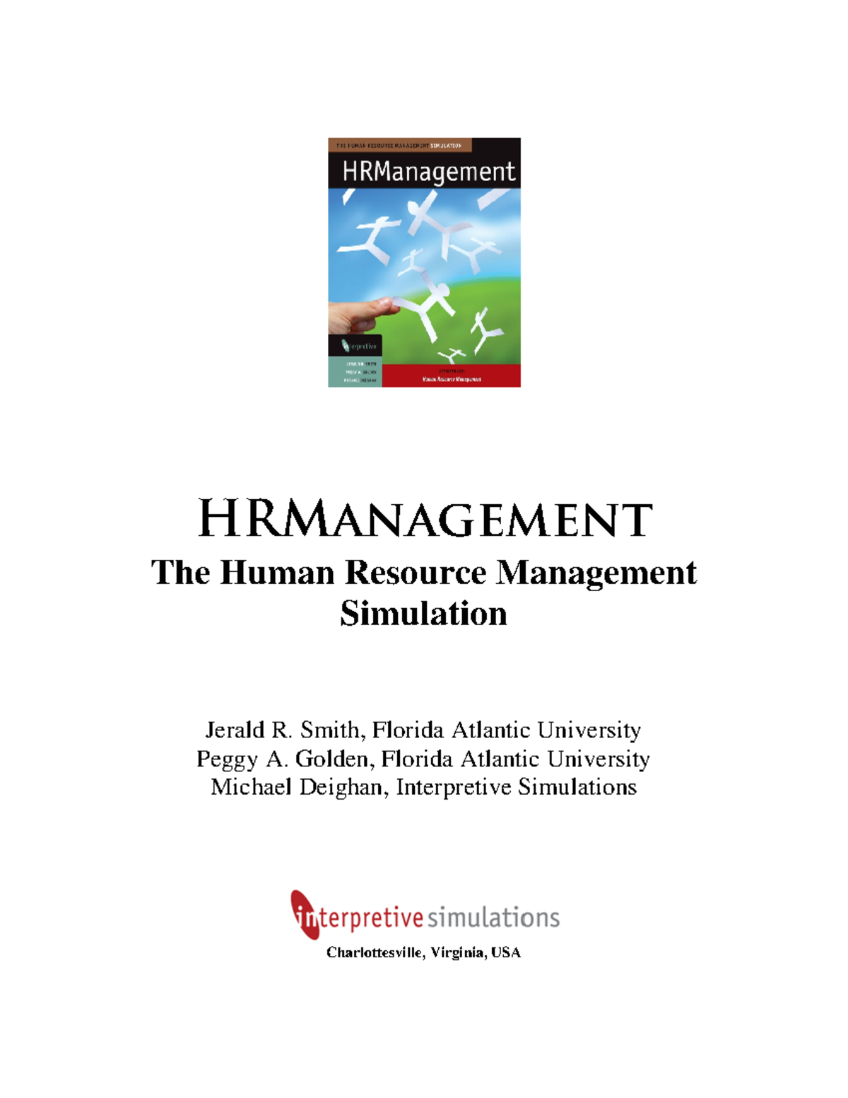 Attachment 2 - Its hrm simulation solution - HRManagement The Human ...