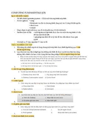 CF LT GS5 Bài 3 - IC3 (Digital Literacy Certification) - Studocu