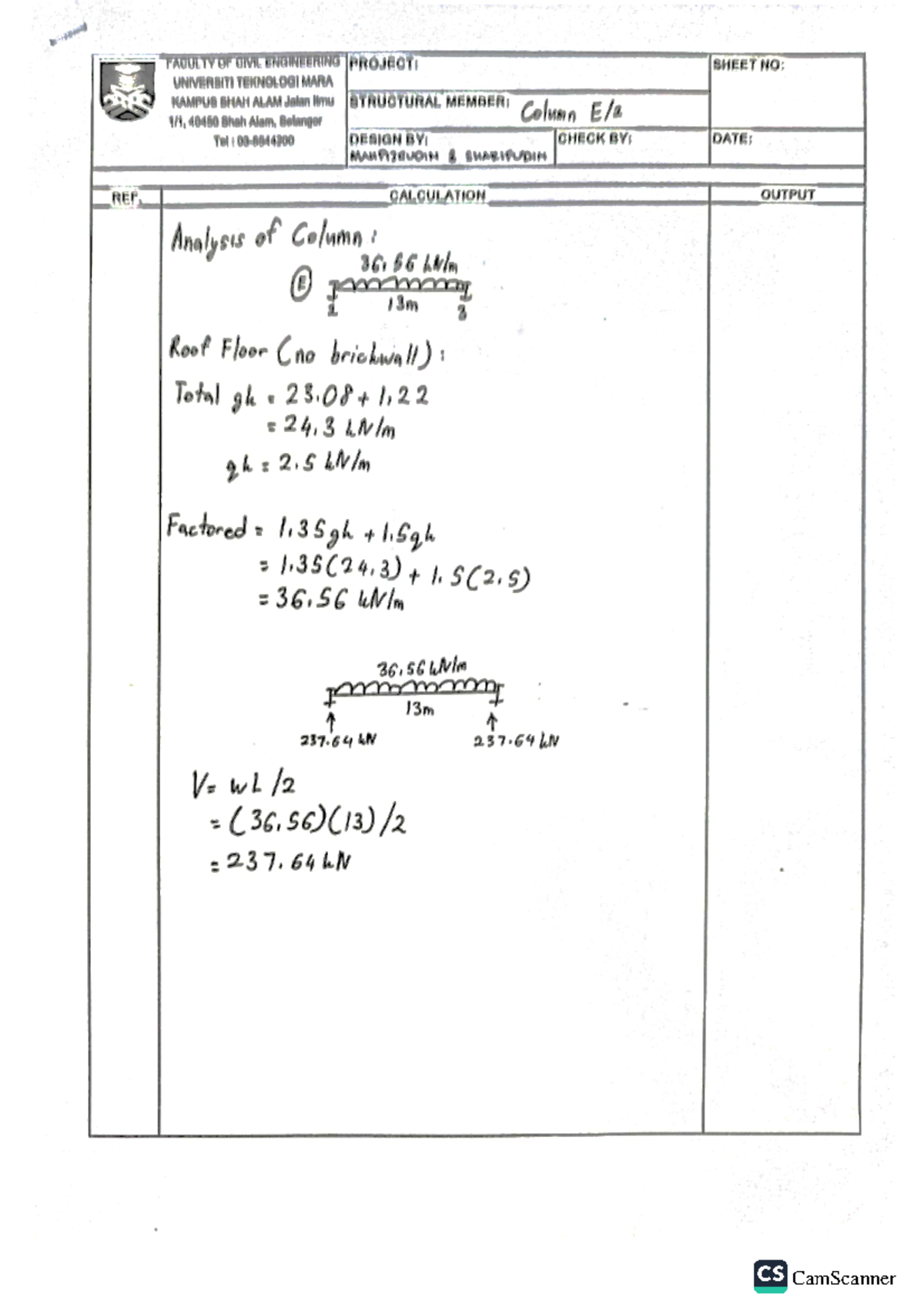 Column Design - Civil Engineering - Studocu