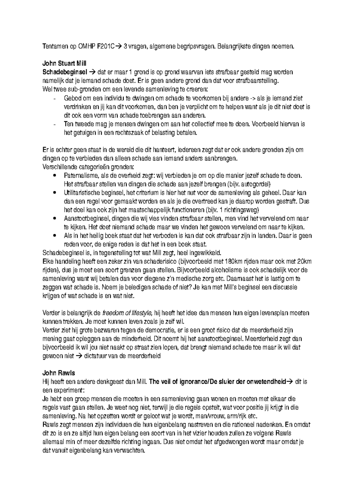 Samenvatting - Thema 4, 5, en 6 - Politieke Filosofie - Tentamen op ...