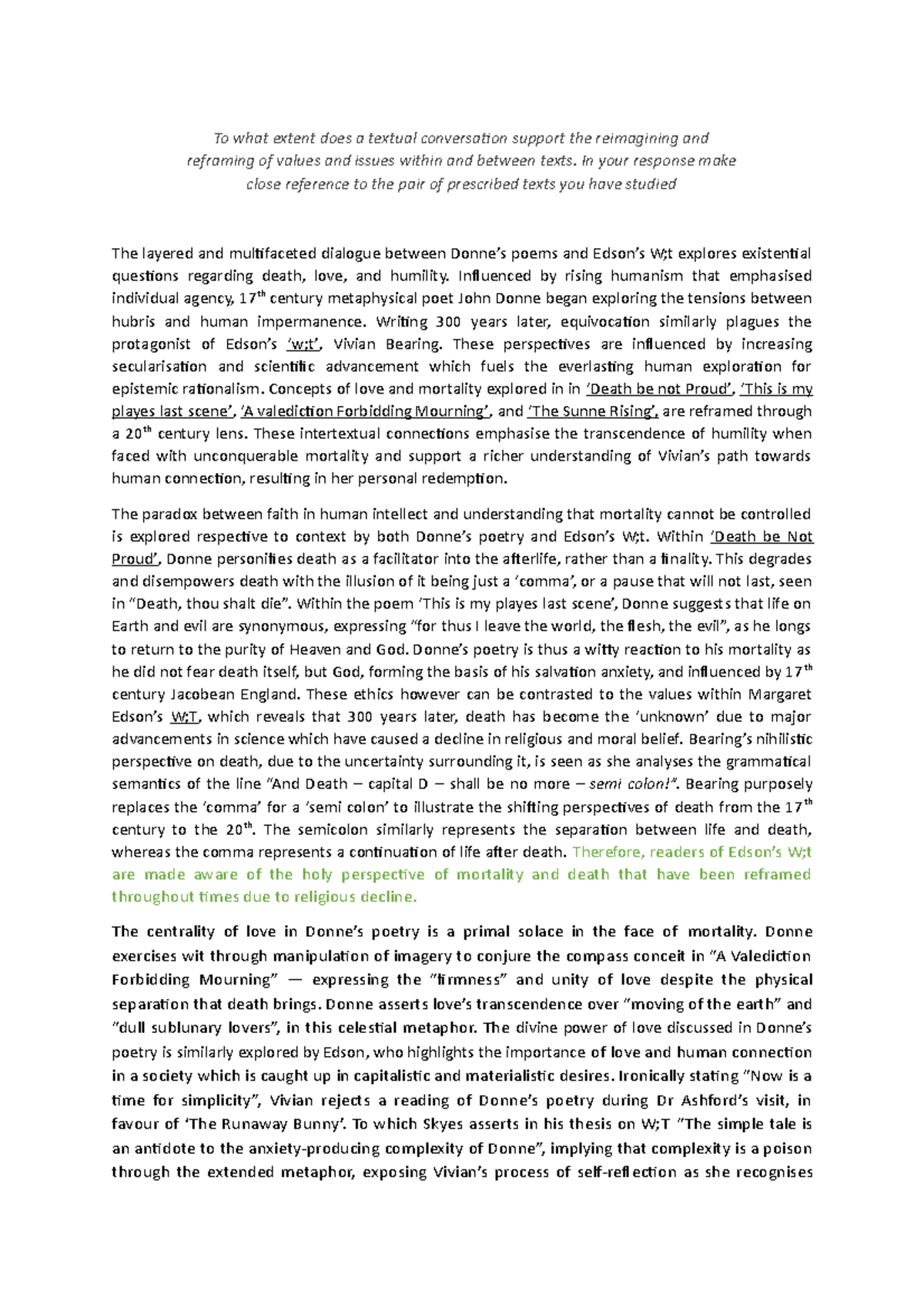 MOD A Essay #2 (20) - Received 20/20, Rank 1 - To what extent does a ...