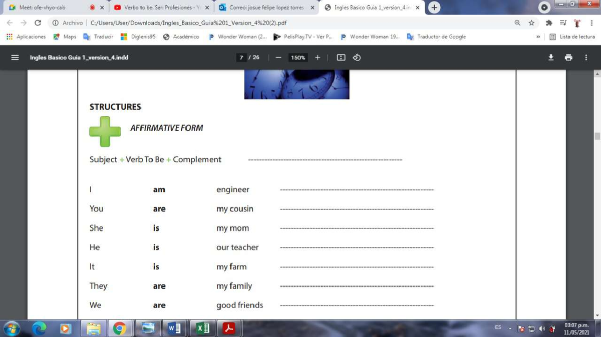 Taller presente simple y progresivo 1 - Ingles I - Studocu