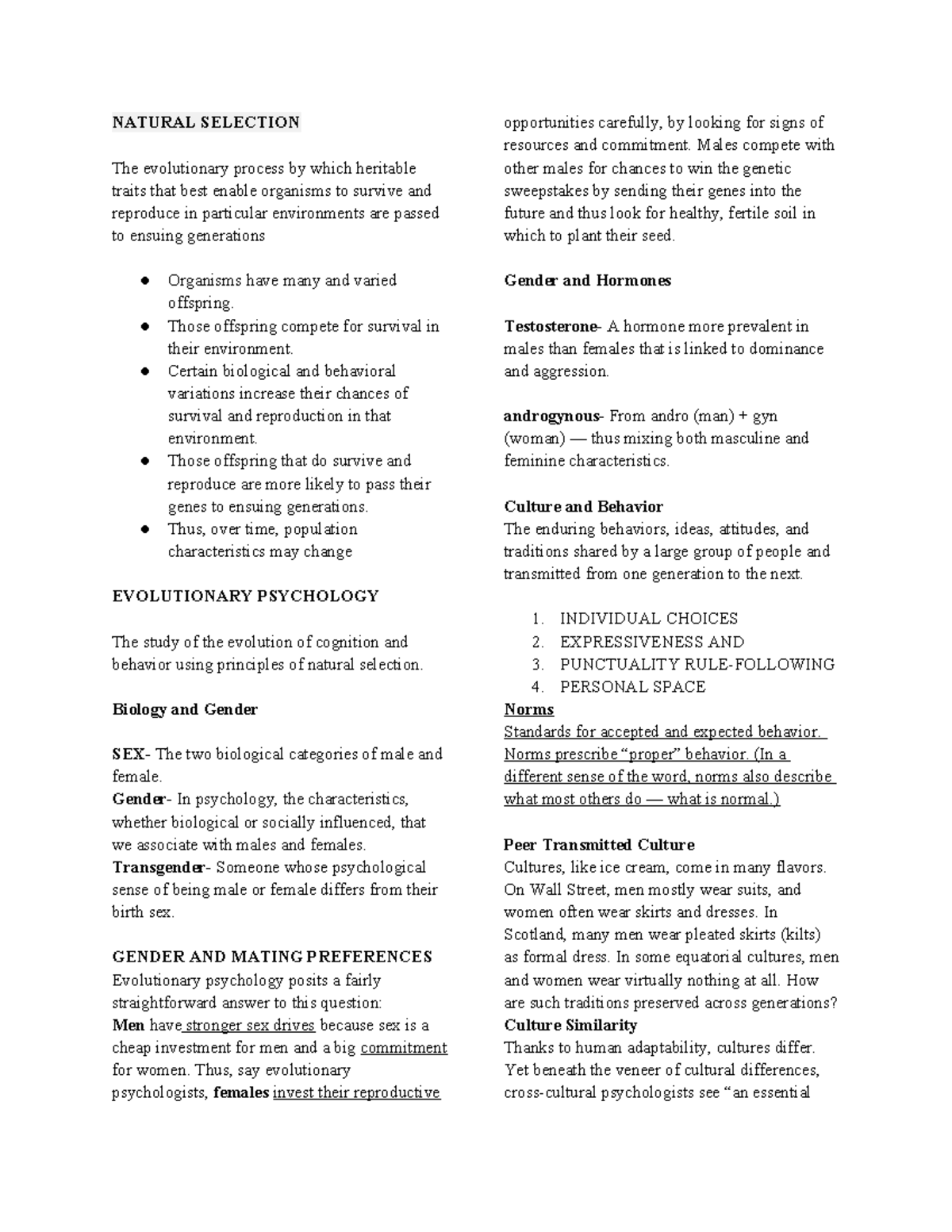 SUMMARY OF MEDICINBEW - NATURAL SELECTION The evolutionary process by ...