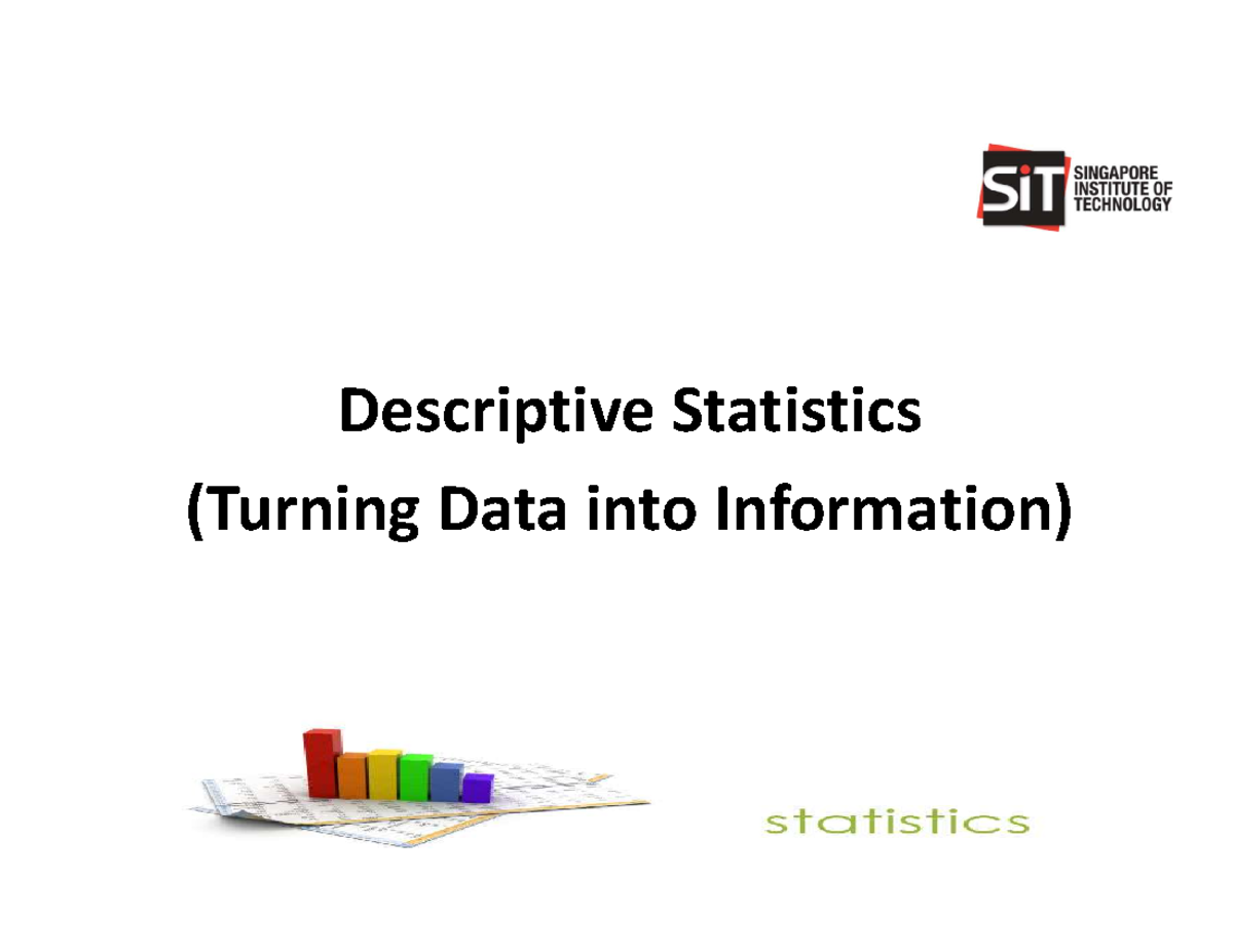 Week 8 Descriptive statistics (students) - Descriptive Statistics ...
