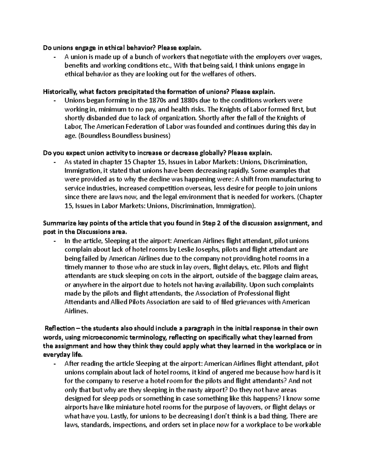 Week 7 discussion board post - HIS100 - SNHU - Studocu