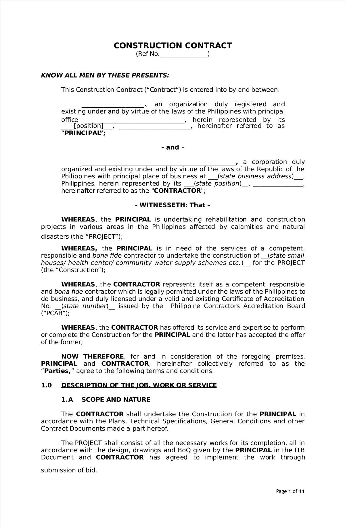 Pdf-construction-contract-templatedoc compress - CONSTRUCTION ...