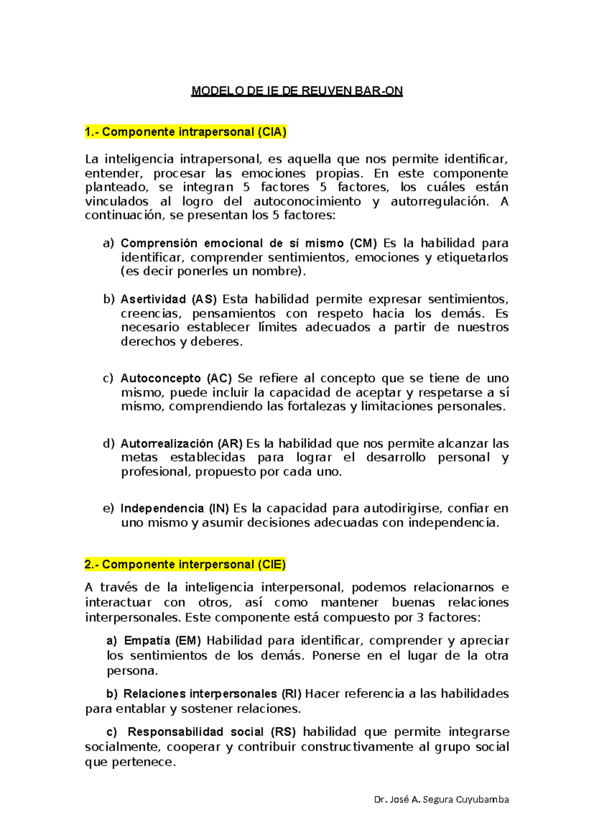 Modelodeiedereuvenbar - MODELO DE IE DE REUVEN BAR-ON 1.- Componente ...