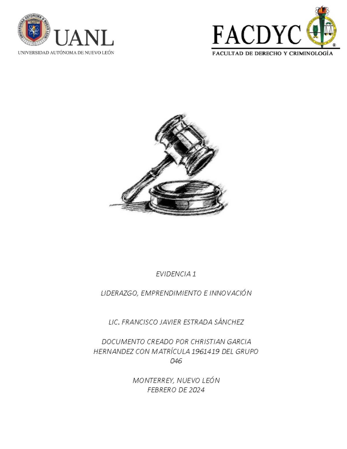 Tarea 1 LEI - Hhhhhj - EVIDENCIA 1 LIDERAZGO, EMPRENDIMIENTO E ...