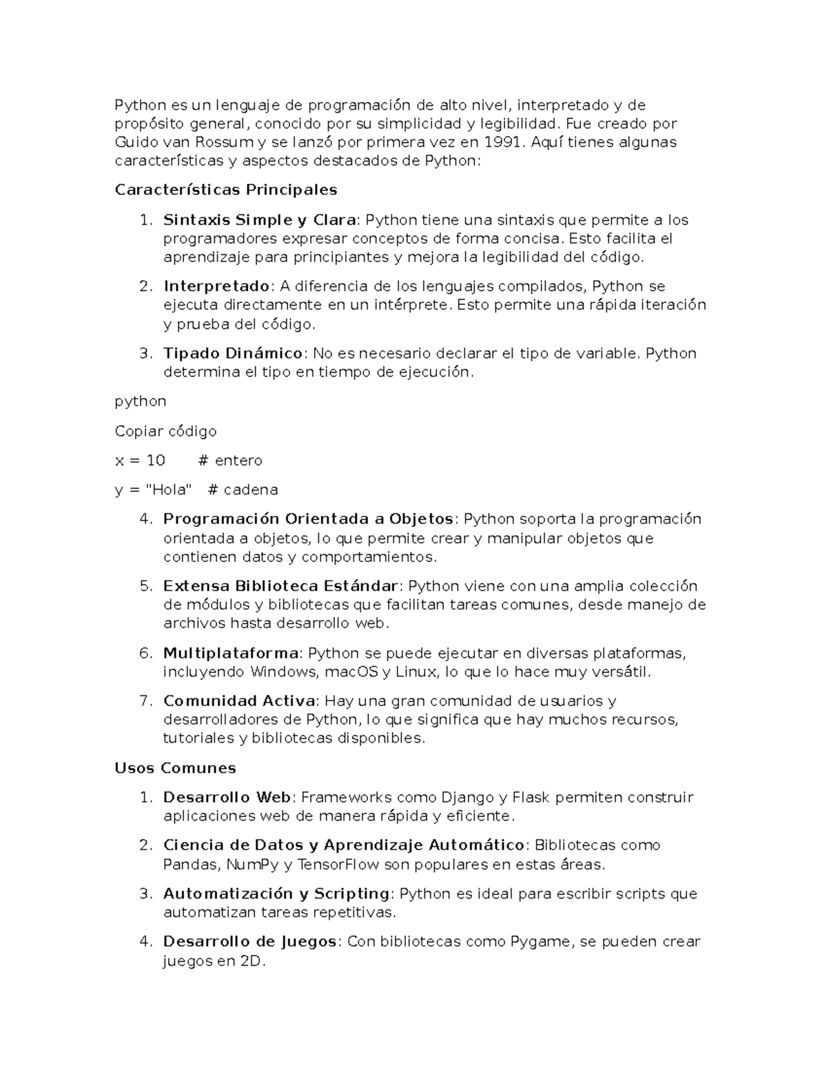 Phyton - que es Python y sus estructuras - Python es un lenguaje de programación de alto nivel ...
