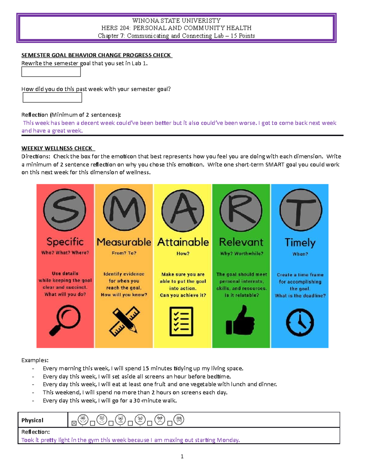 Chapter 7 hers - Notes/answers - HERS 204: PERSONAL AND COMMUNITY ...
