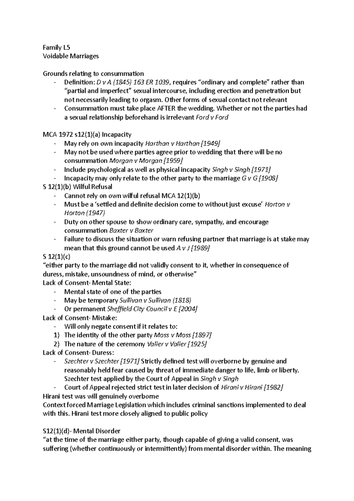 Family L5 - Family L Voidable Marriages Grounds relating to ...