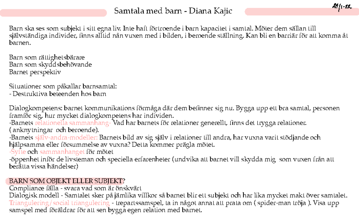 Samtal Med Barn - Diana - Samtala med barn - Diana Kajic Barn ska ses ...