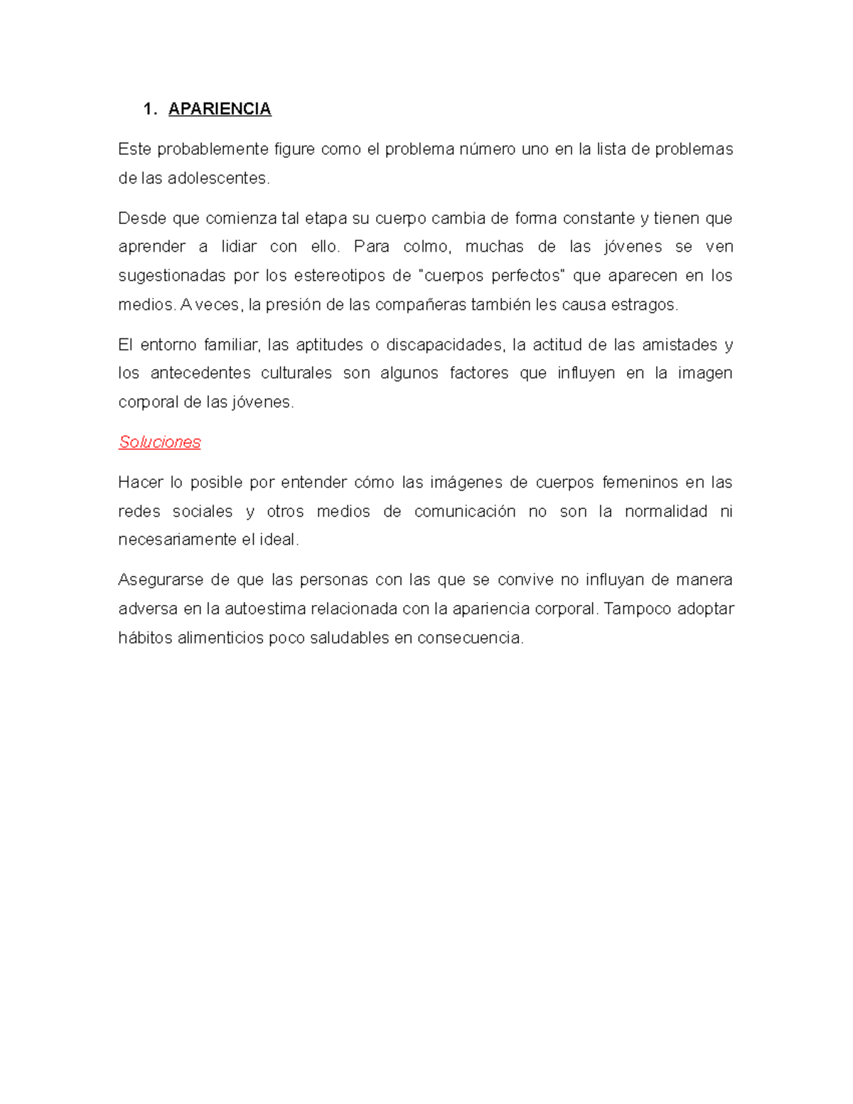 Prblemas juveniles - fhhfb - 1. APARIENCIA Este probablemente figure ...