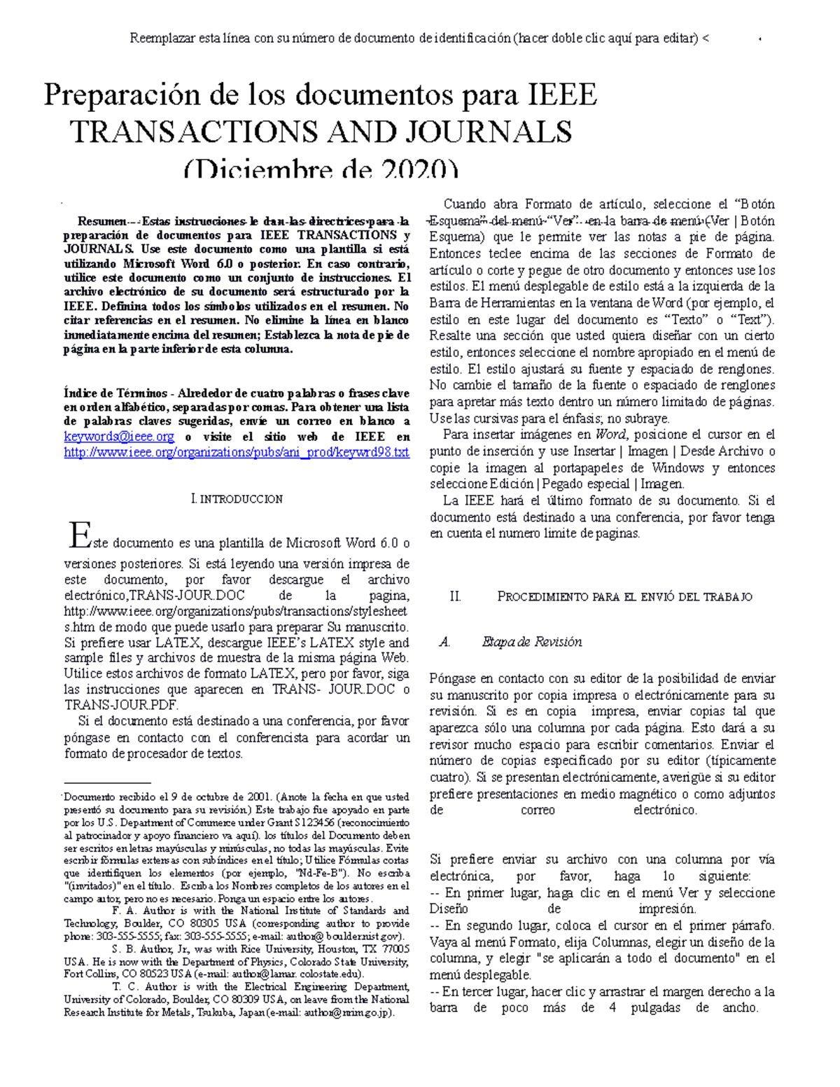 Formato IEEE 2022 - ####### Resumen - Estas instrucciones le dan las ...