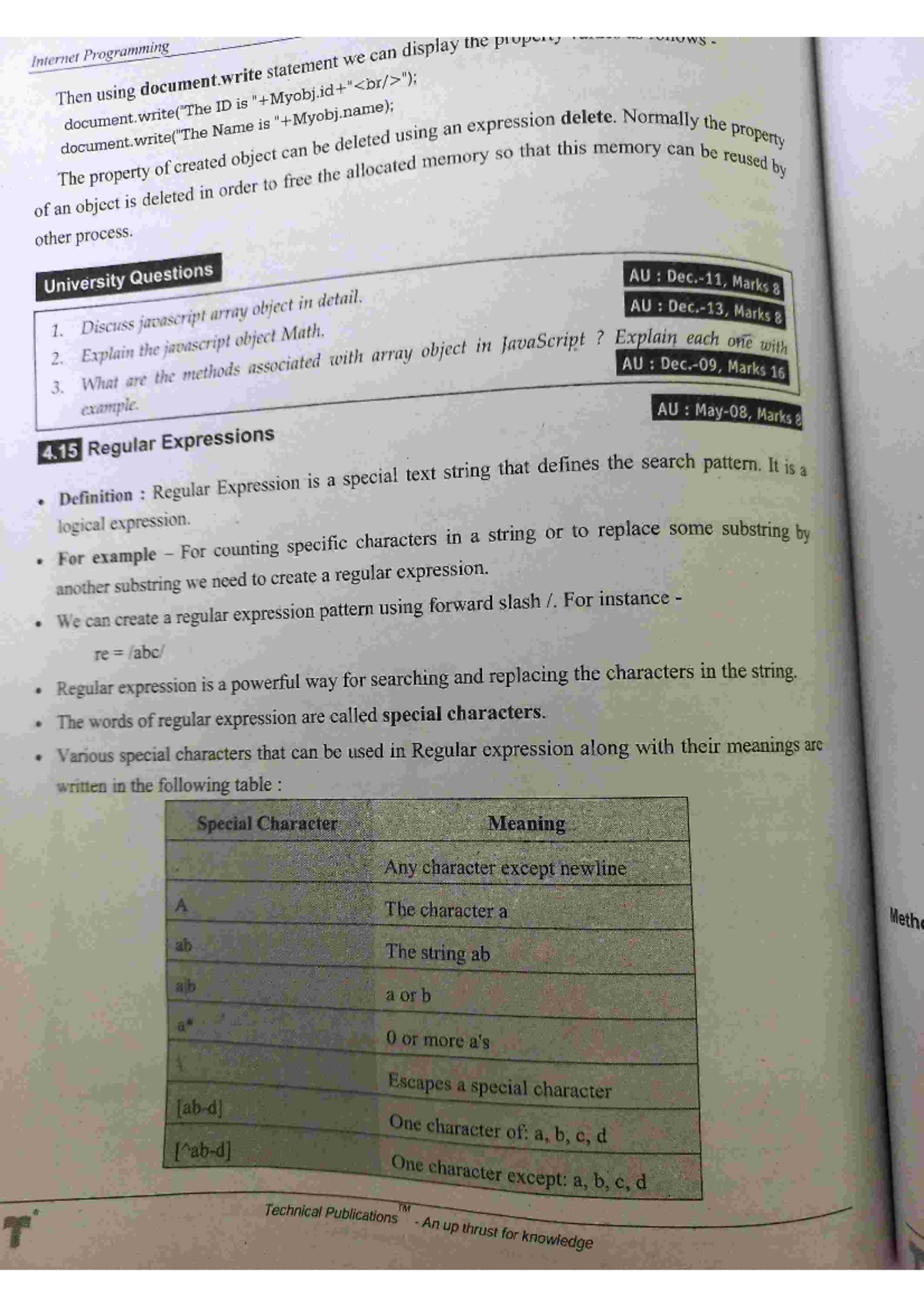 Regular expression - joo - Internet Programming display the prop we can ...