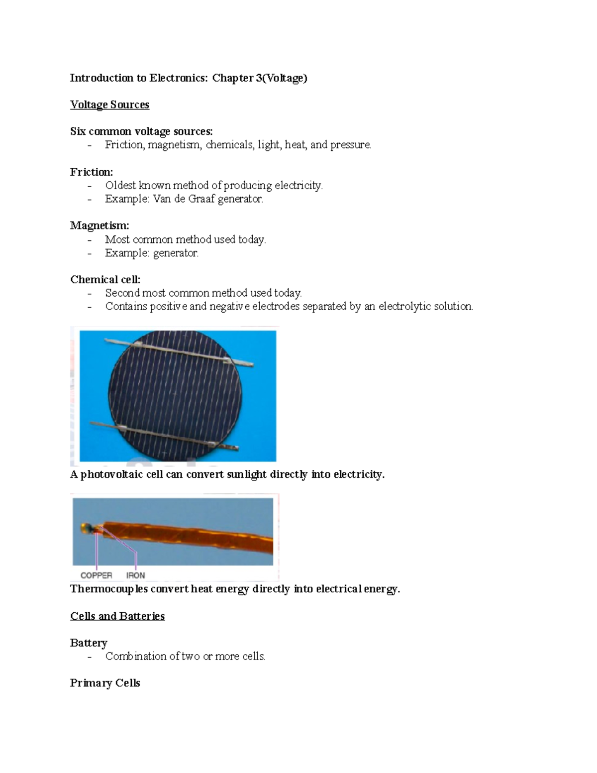 EET1082 Chapter 3 Notes - Introduction to Electronics: Chapter 3 ...