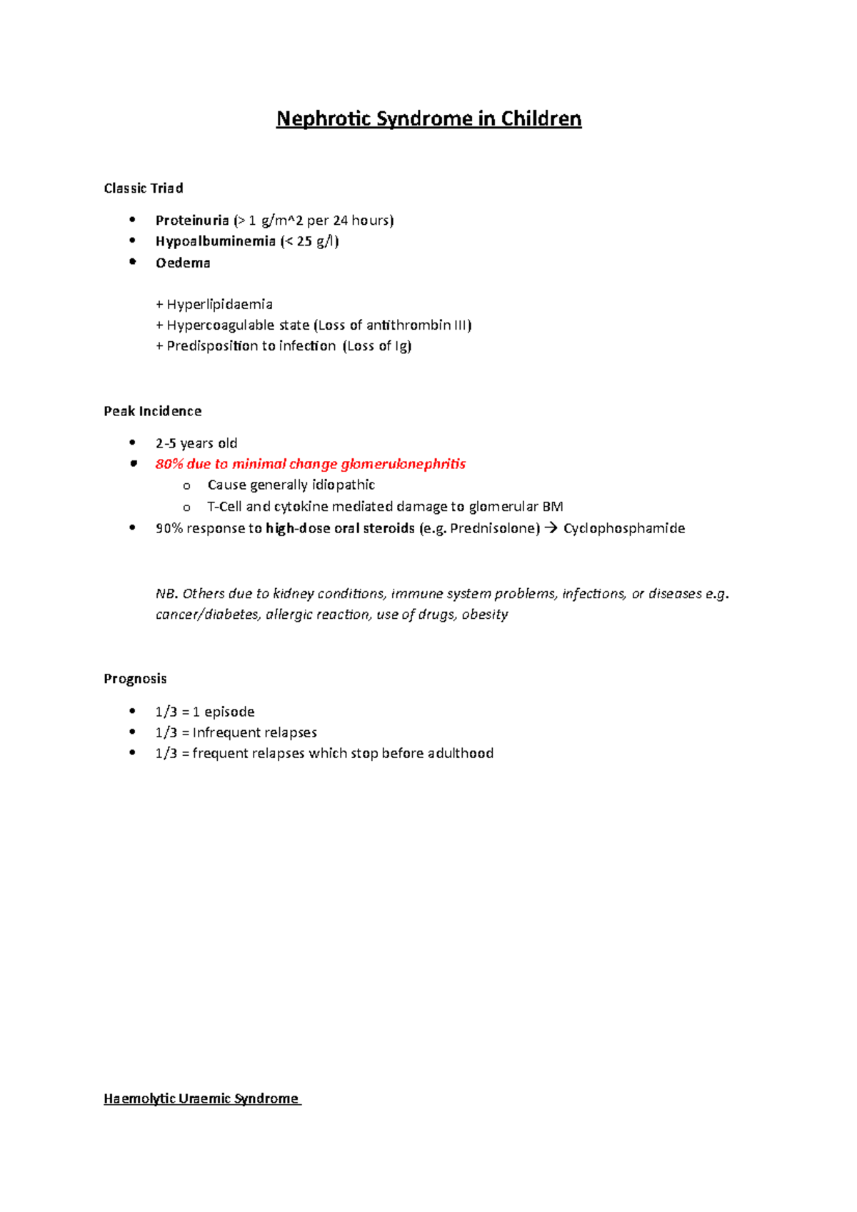 Nephrotic Syndrome in Children - Nephroic Syndrome in Children Classic ...